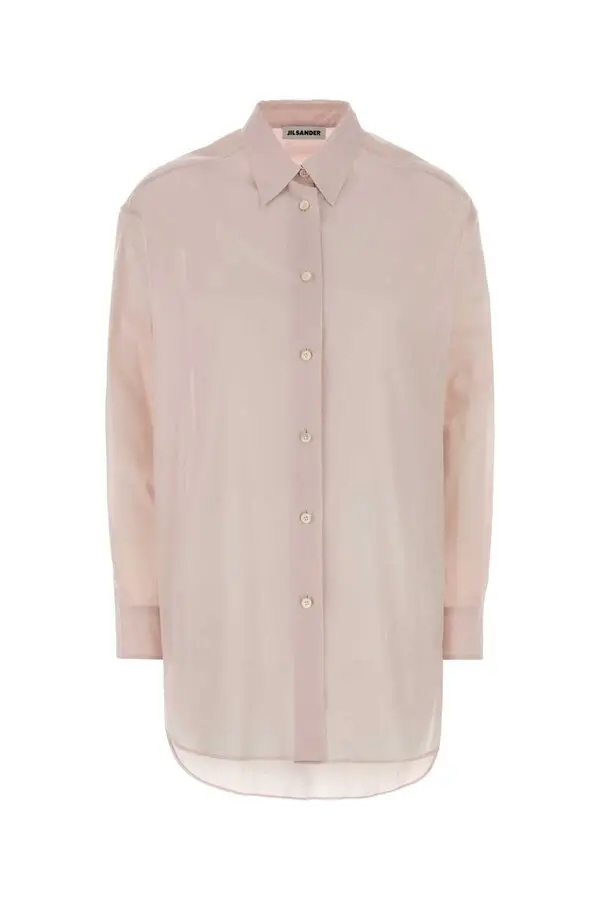 JIL SANDER Lightweight Cotton Muslin Shirt - Pink