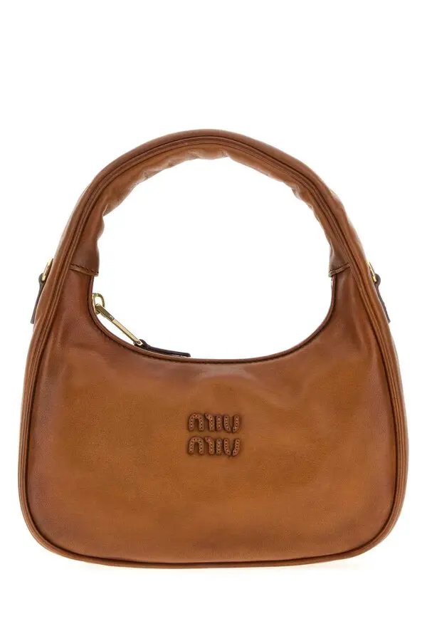 Miu Miu Wander Leather Handbag - Camel