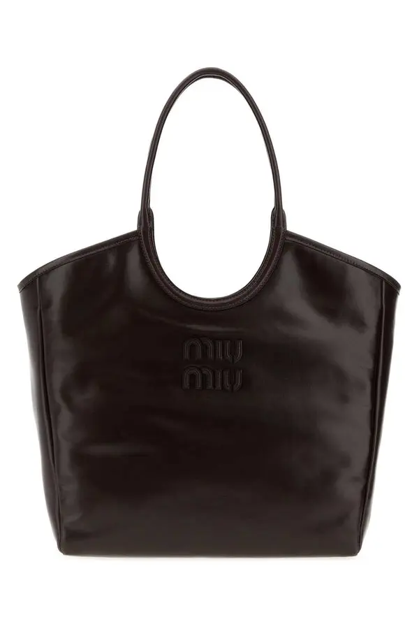 Miu Miu Ivy Leather Shopping Handbag 33cm Width X 27cm Height X 13cm Depth