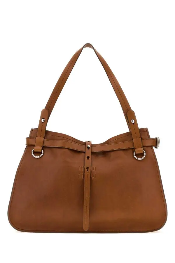 Miu Miu Vitello Leather Shopping Handbag