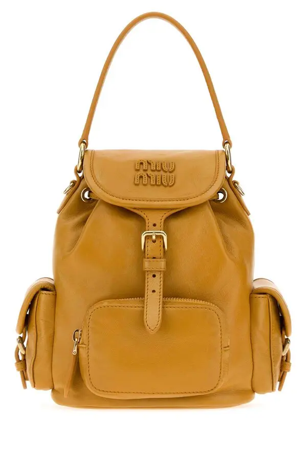 Miu Miu Agnello Leather Backpack