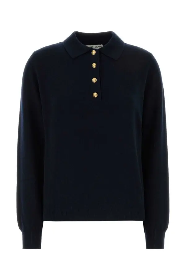 BLAZE Wool-cashmere Highland Polo Shirt For - Blue