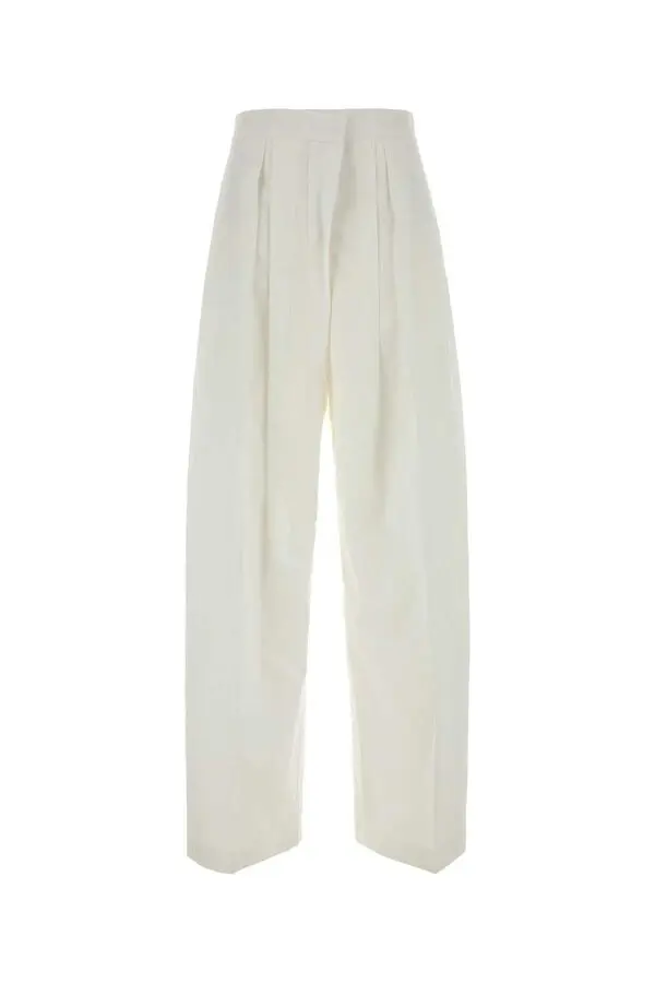 JIL SANDER Tailored Cotton-silk Blend Pants
