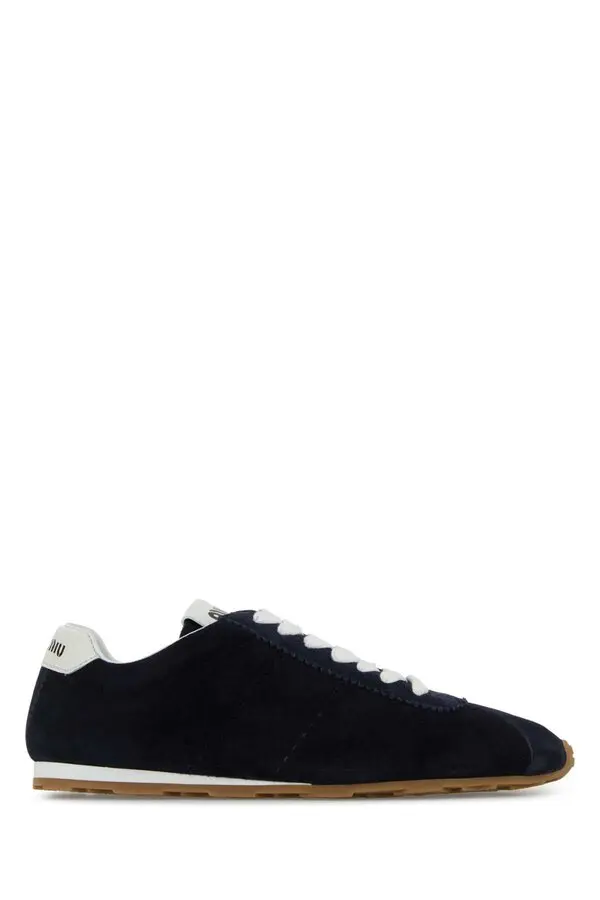 Miu Miu Suede Plume Sneakers - Blue