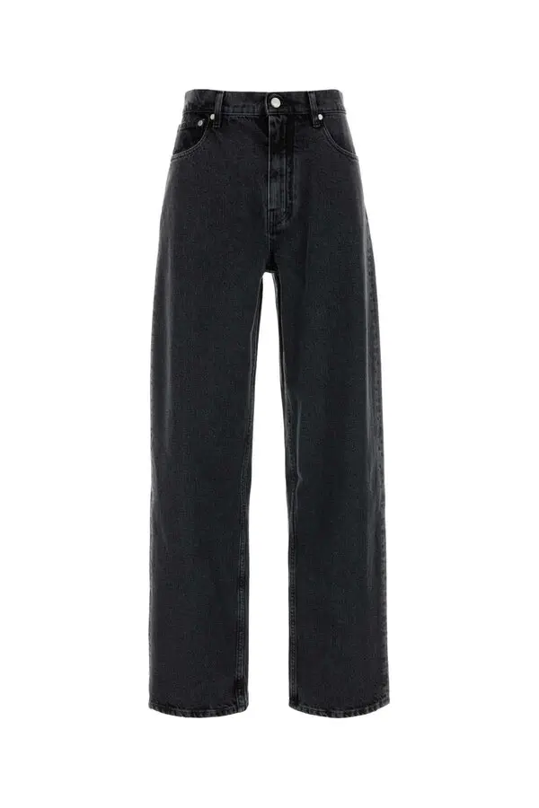 JIL SANDER 100% Cotton Denim Jeans - Black
