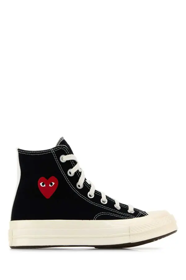 Play Comme Des Garcon Canvas Low-top Sneaker With Heart Emblem