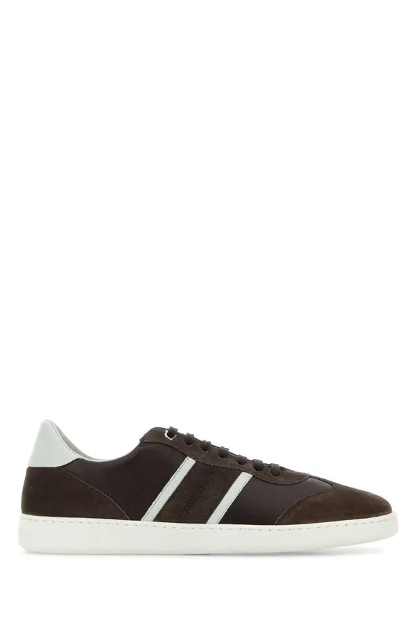 FERRAGAMO Achille Suede And Leather Sneaker