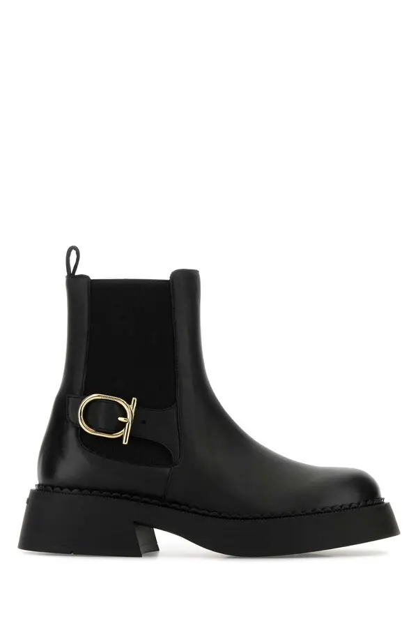 FERRAGAMO Tia Leather Ankle Boots