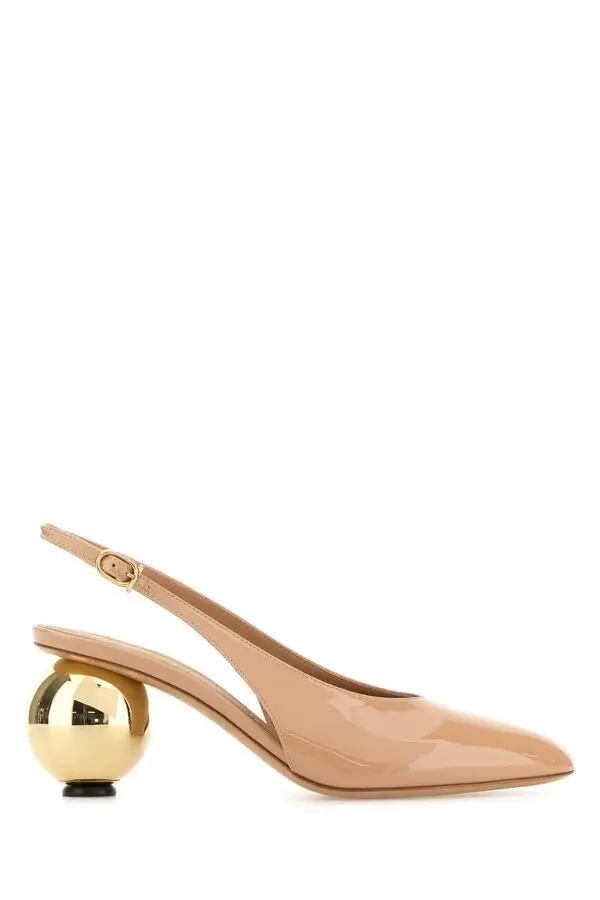 FERRAGAMO Tessie 70 Leather Slingback Pumps - Pink