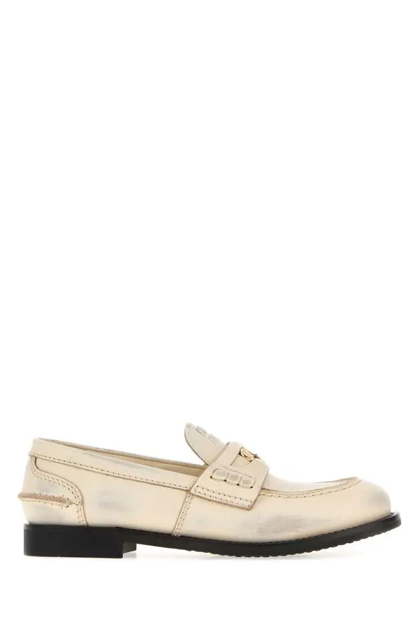 Miu Miu Patent Leather Loafers - White
