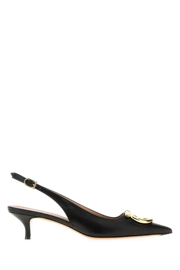 FERRAGAMO Sara 40 Pumps In Leather With 4 Cm Heel - Black