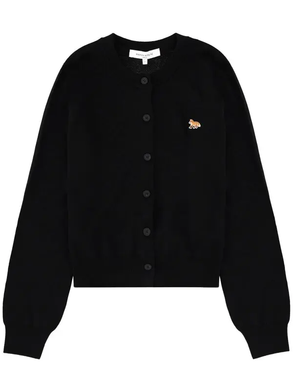 Maison Kitsuné Wool Cardigan - Black