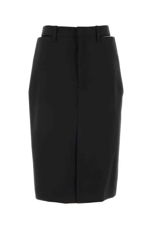 JIL SANDER Virgin Wool Midi Skirt
