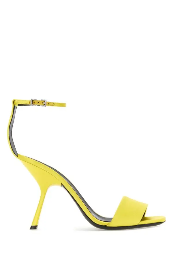 SERGIO ROSSI Satin Sandals - Yellow