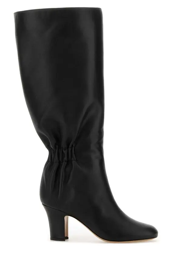 FERRAGAMO Jannette 70 Leather Boots With Cm Heel
