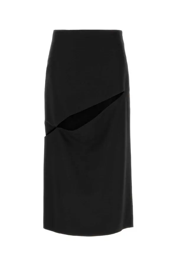 JIL SANDER Wool Blend Skirt With Asymmetrical Cutout