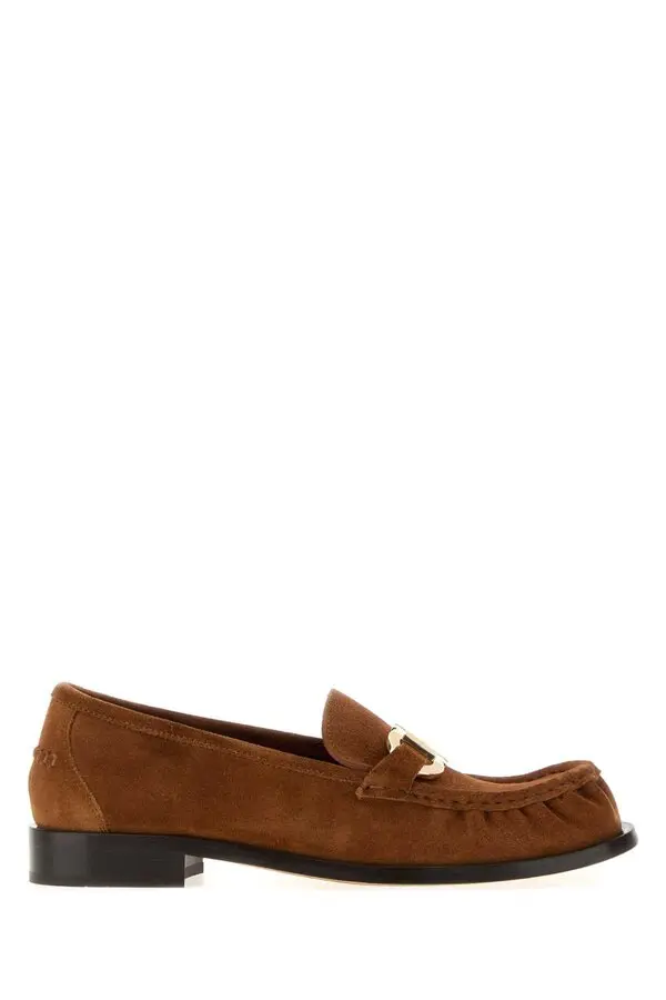 FERRAGAMO Maryan Suede Loafers - Camel