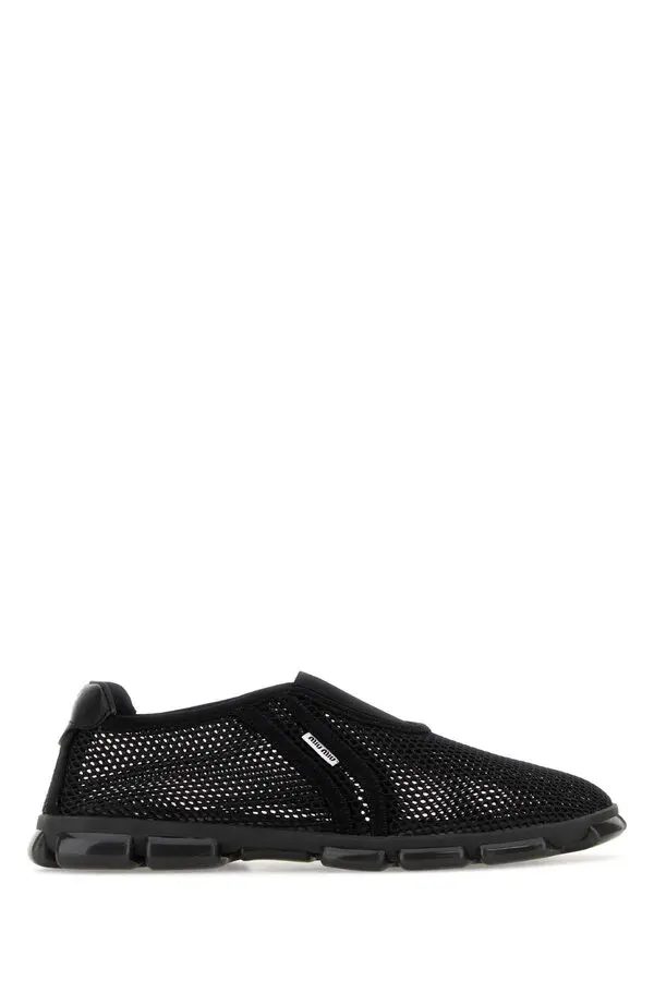 Miu Miu Mesh Slip-on Sneakers - Black