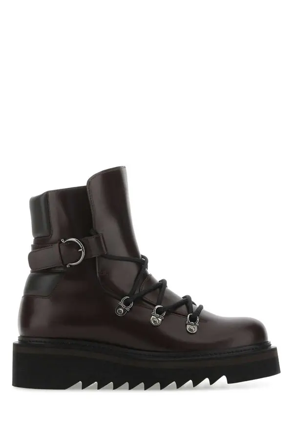 FERRAGAMO Elimo Leather Ankle Boots