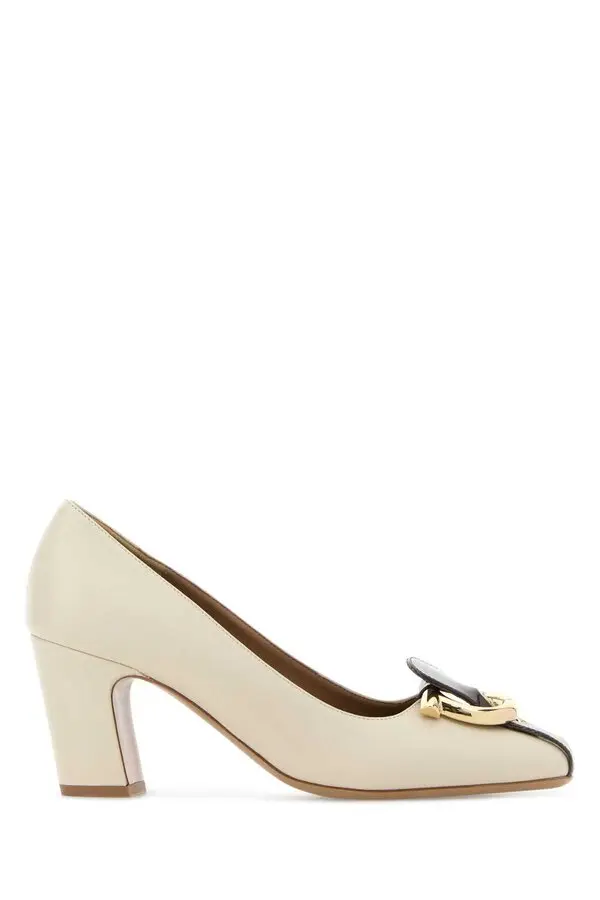FERRAGAMO 70 Pumps With 7 Cm Heel - White