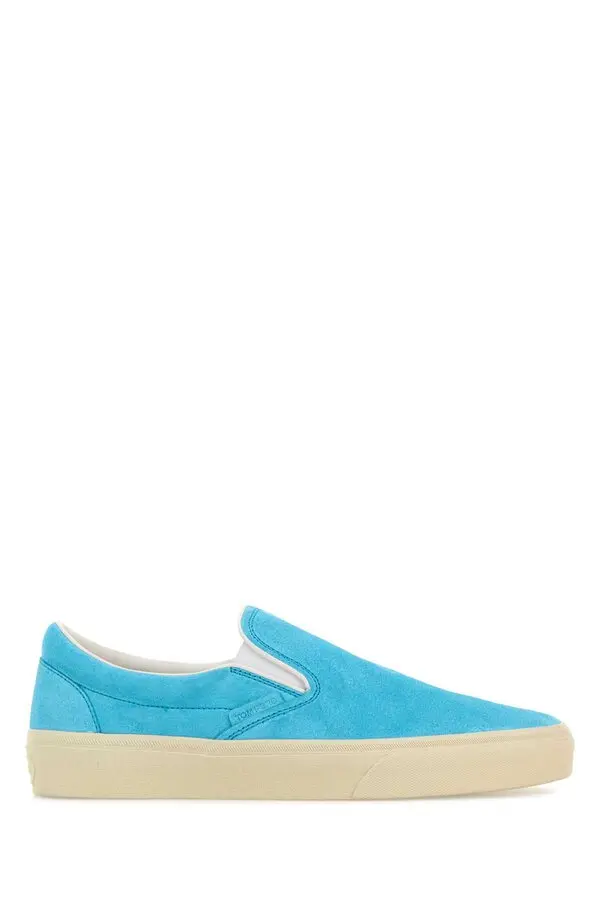TOM FORD Suede Slip-on Sneakers - Light Blue