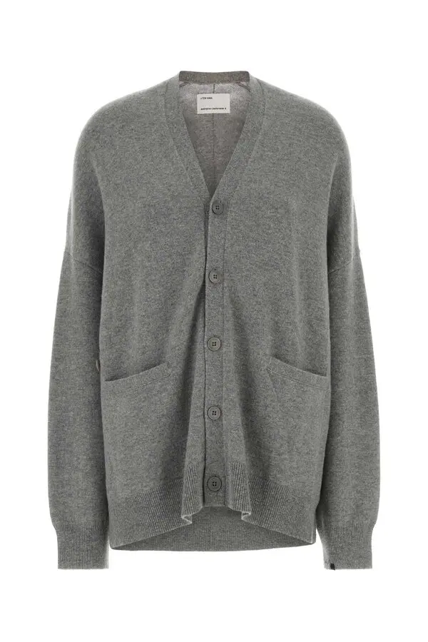 Extreme Cashmere No. 24 Oversize Stretch Cashmere-blend Cardigan - Grey