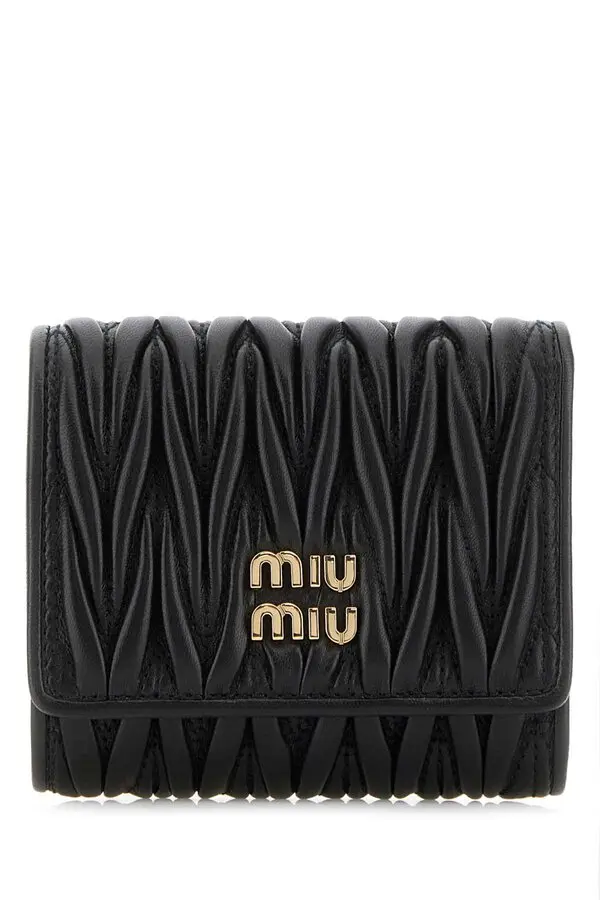 Miu Miu Leather Wallet Compact Cm X 9 Cm X 3.5 Cm