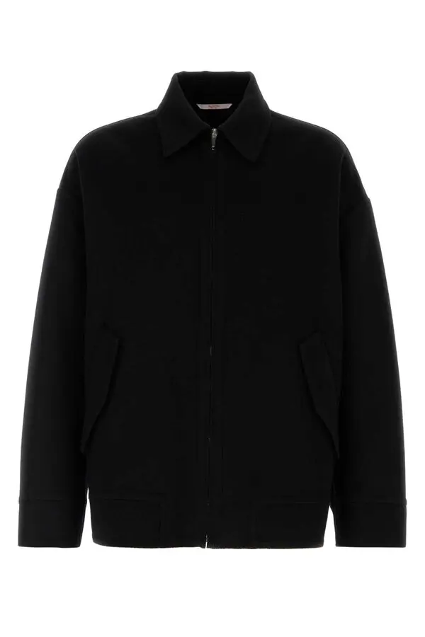Valentino Garavani Wool-cashmere Oversize Jacket - Black
