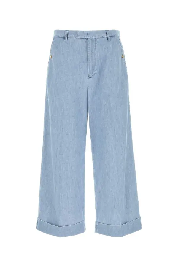 Valentino Garavani Denim Wide-leg Jeans - Light Blue