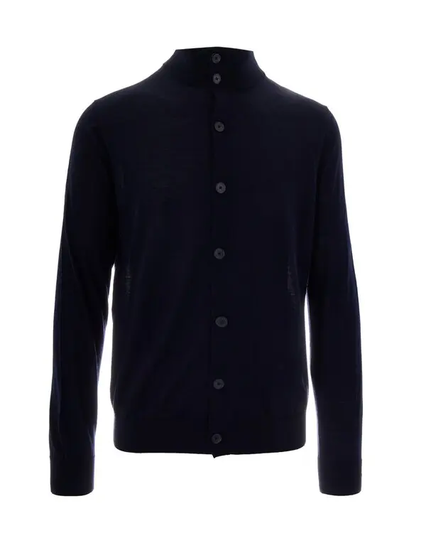 BALLANTYNE Button-front Mock Neck Cardigan