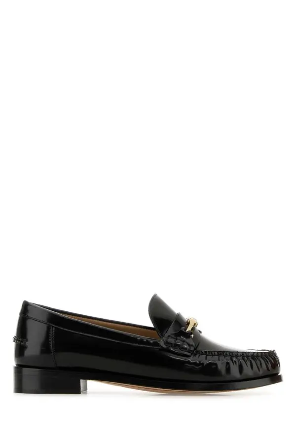 FERRAGAMO Harry Leather Loafers - Black