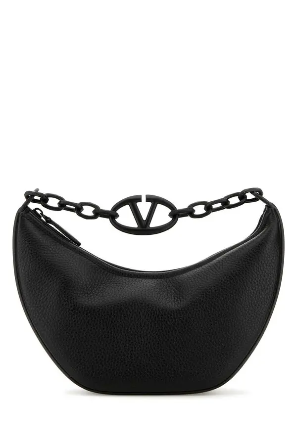Valentino Garavani Vlogo Moon Hobo Handbag, 17 X 14 X 7 Cm - Black