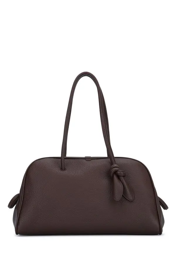 Jacquemus Calf Leather Handbag - Darkbrown