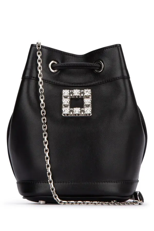 ROGER VIVIER Tres Vivier Aumonière Mini Calfskin Evening Bag