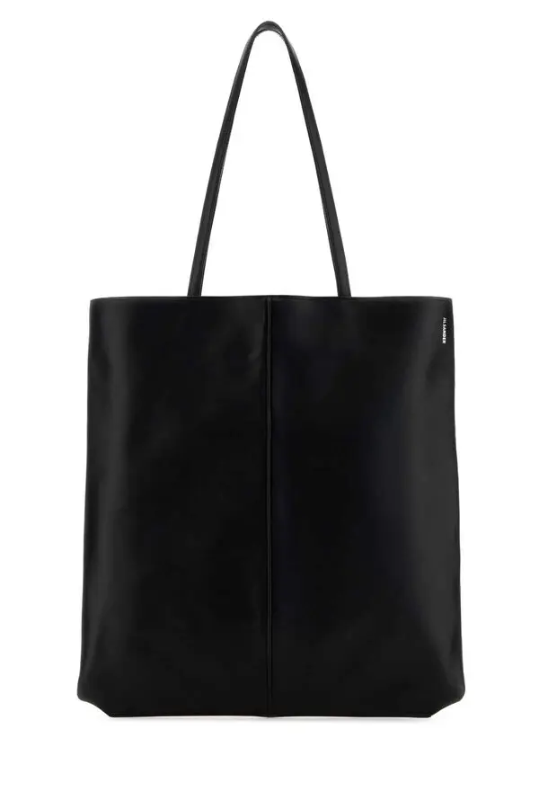 JIL SANDER Linea Leather Shopping Handbag With 35 Cm Width And 39 Cm Height