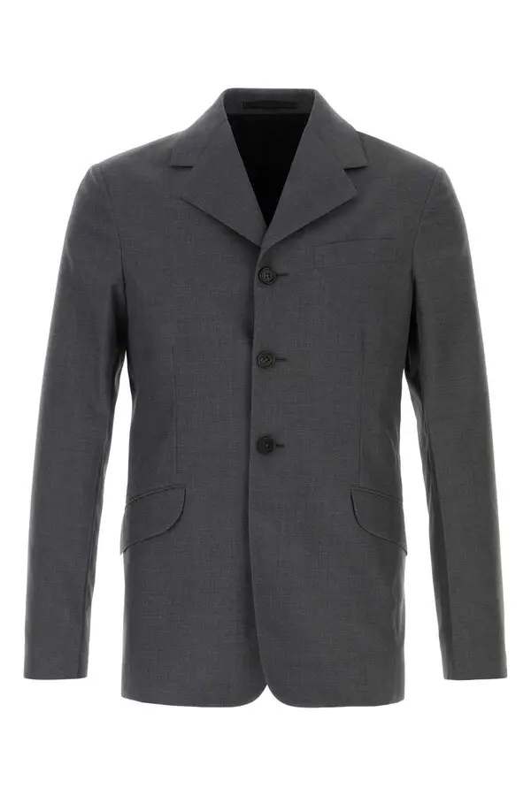 JIL SANDER Graphite Wool Blazer
