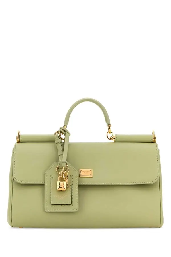 Dolce & Gabbana Leather My Sicily Handbag, 30cm Width - Green