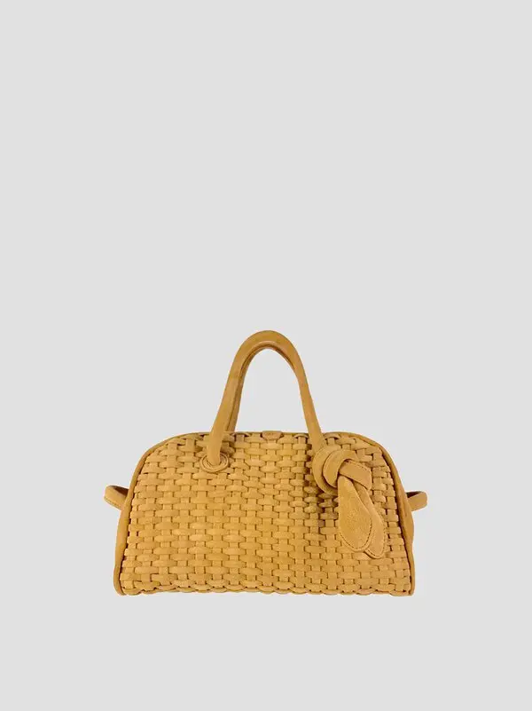 Jacquemus Mini Woven Top Handle Bag