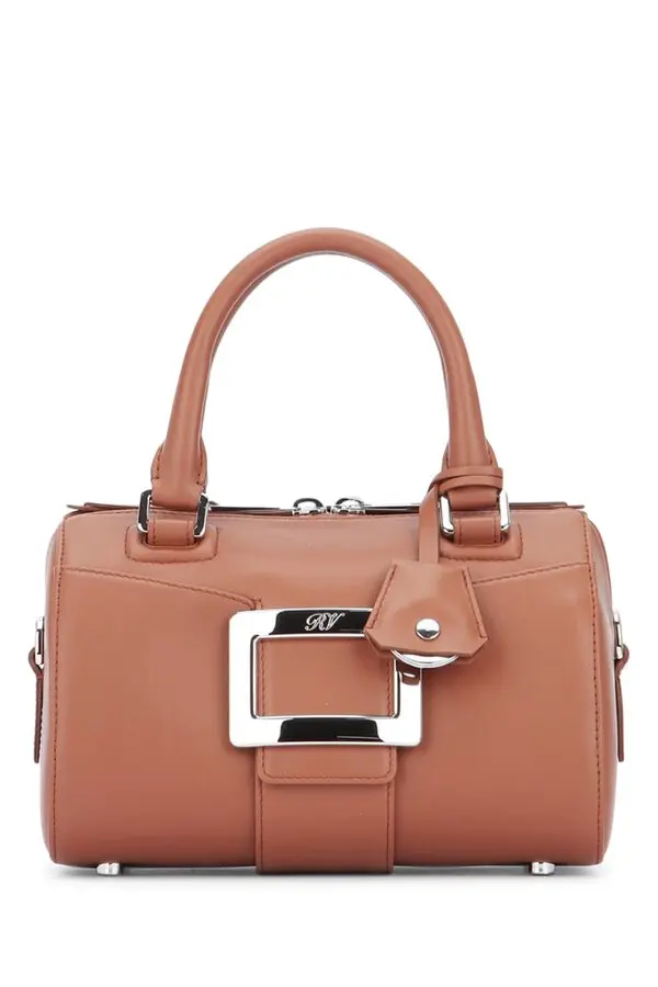 ROGER VIVIER Belle Vivier Bowling Mini Bow Bag - Cognacscuro