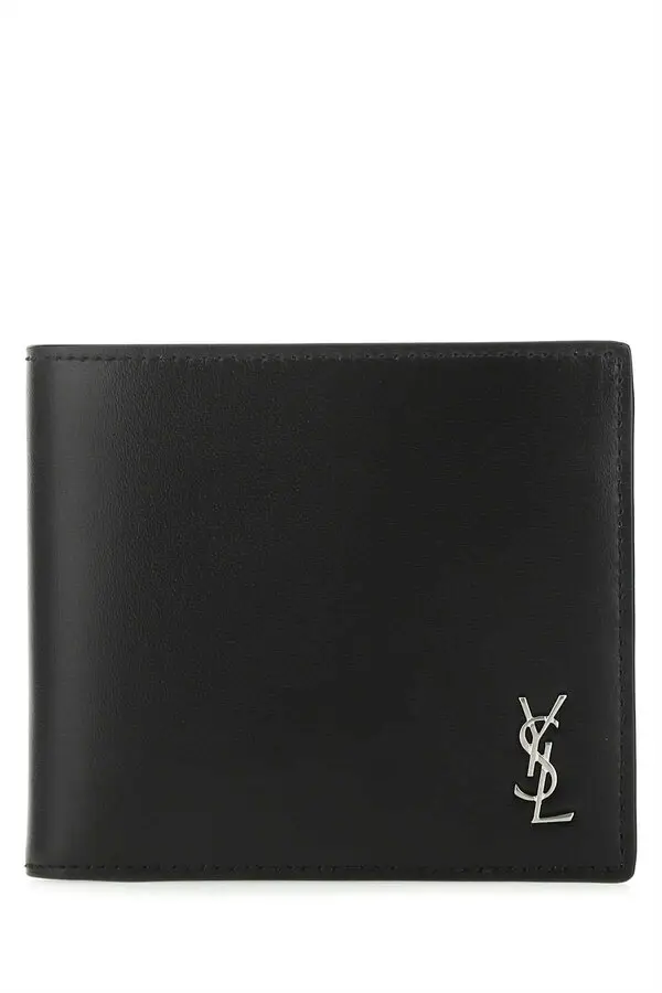 Saint Laurent Leather Wallet 11 Cm X 9.5 Cm X 1.5 Cm