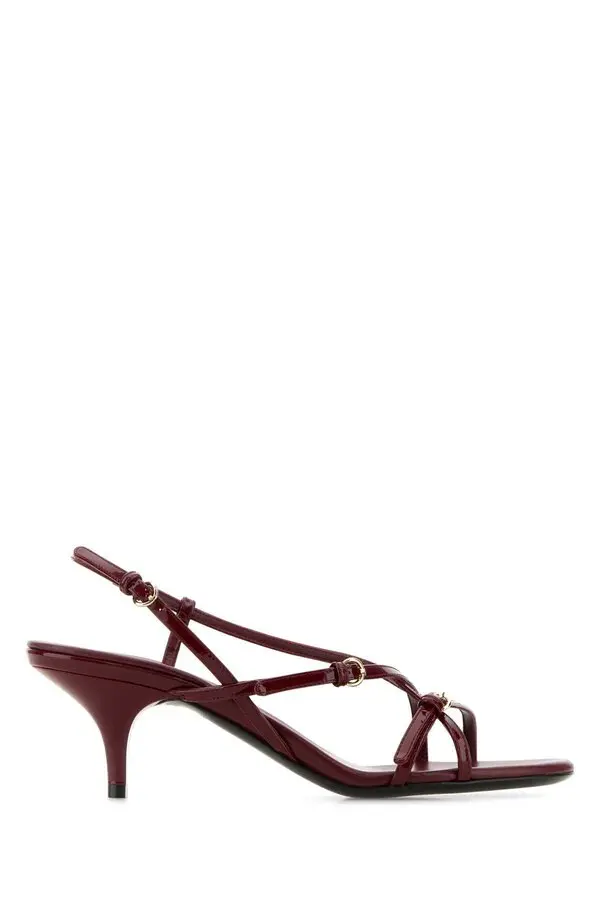 Miu Miu Leather Sandals With 5.5 Cm Heel