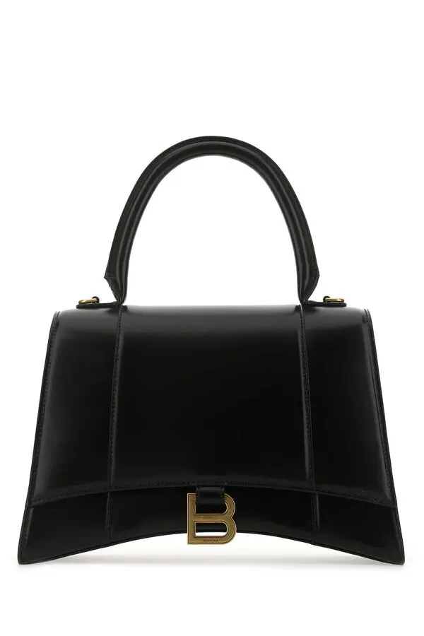 Balenciaga No-hourglass Medium Leather Handbag - Black