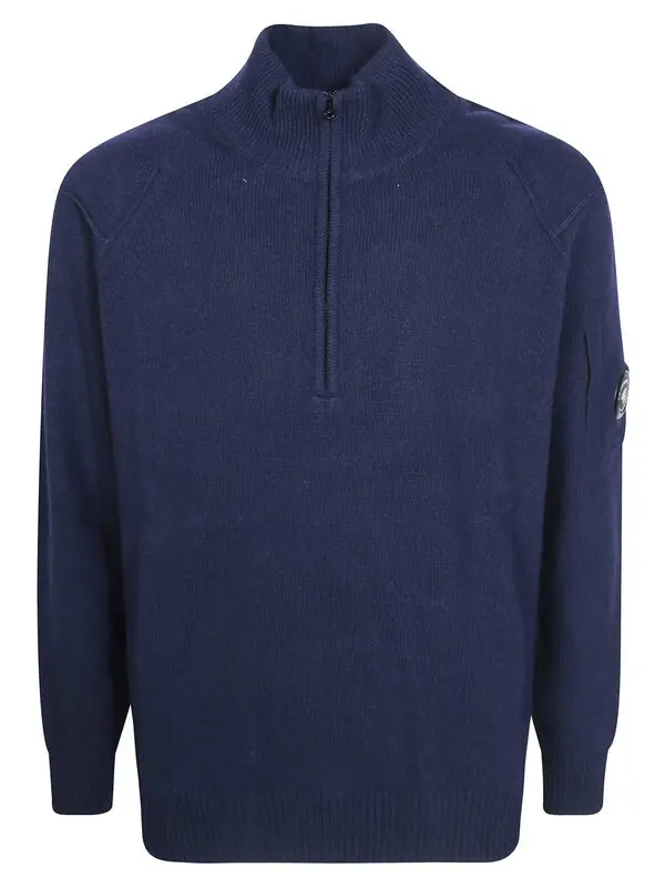 C.P. COMPANY Lambswool Grs Half-zip Sweater