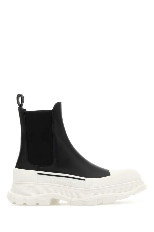 Alexander McQueen Tread Slick Nappa Leather Ankle Boots
