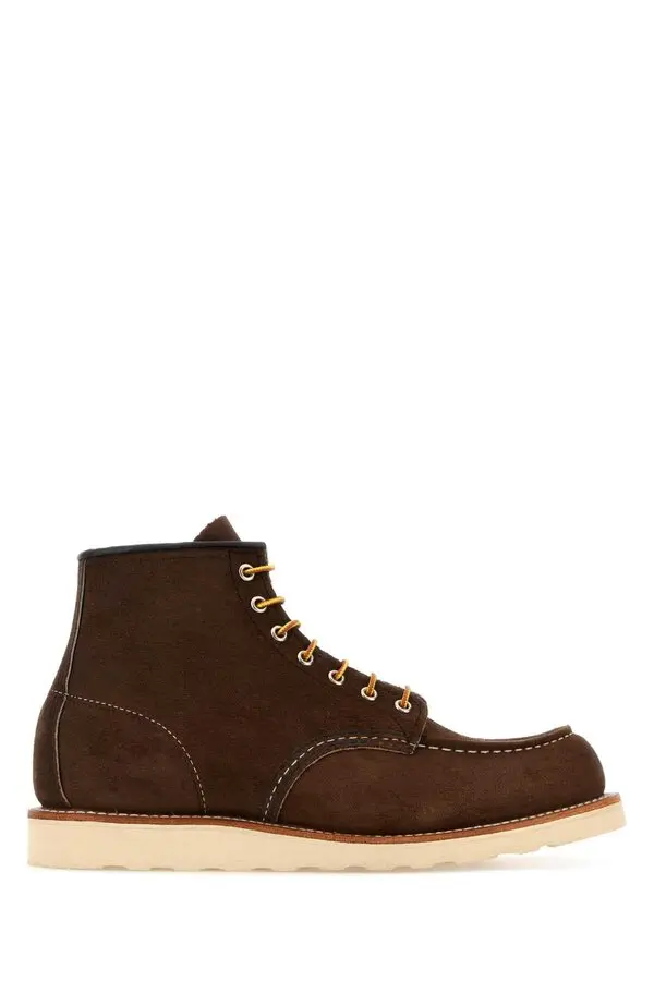 Red Wing Suede Ankle Boots With Rubber Sole
