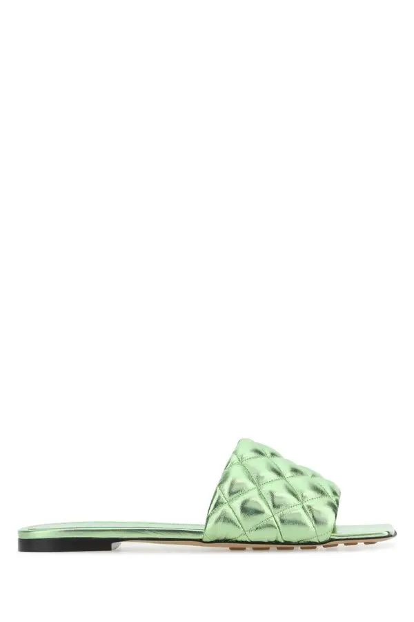 Bottega Veneta Nappa Leather Quilted Slip-on Slippers