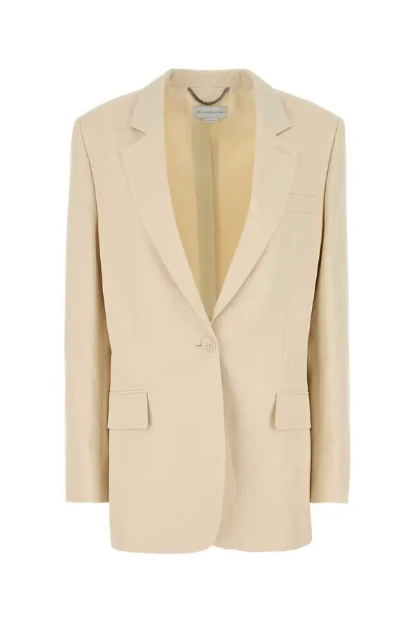 Stella McCartney Single Breasted Viscose-linen Blazer