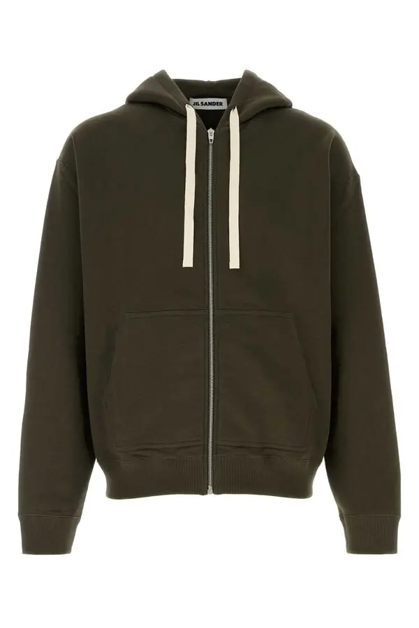 JIL SANDER Cotton Sweatshirt For - Green