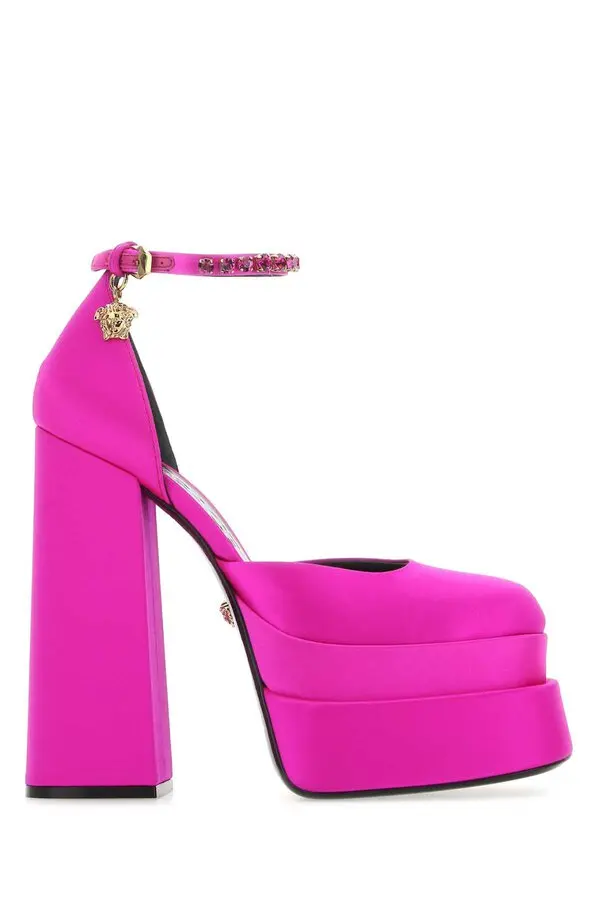 Versace Medusa Aevitas Satin Pumps - Pink