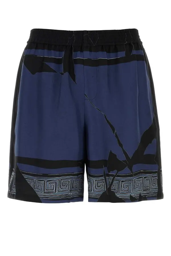 Versace Bermuda Shorts With Chain Print - Printed